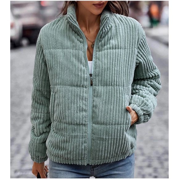 BellanBlue | Jackets & Coats | Cozy Mint Green Corduroy Oversized ...